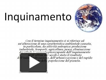 Inquinamento presentation | free to download