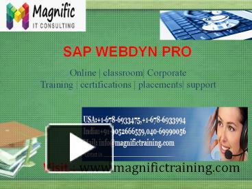 sap abap webdynpro online training in india presentation | free to download