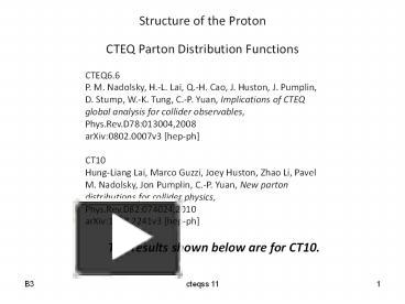PPT – Structure of the Proton PowerPoint presentation | free to ...