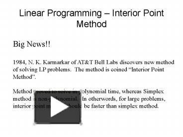 PPT – Linear Programming PowerPoint presentation | free to download ...