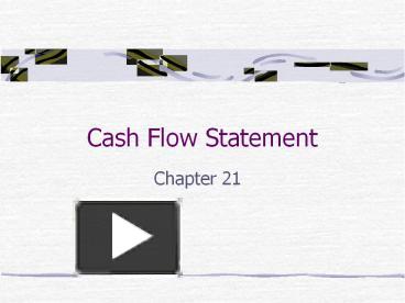 Cash Flow Statement presentation | free to download