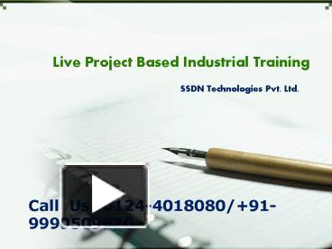 PPT – Live Project Based Industrial Training in Gurgaon, Delhi Ncr ...