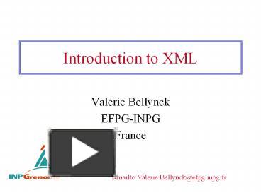 Introduction to XML presentation | free to download