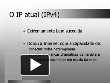 PPT – O IP atual (IPv4) PowerPoint presentation | free to download - id ...