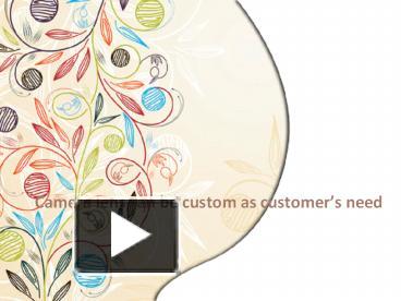 PPT – Camera lens can be custom as customer’s need PowerPoint ...