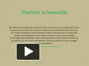PPT – plumber PowerPoint presentation | free to download - id: 651a9c-ODc2O
