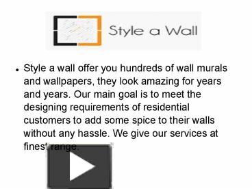 PPT – Wall Murals & Wallpaper Murals PowerPoint presentation | free to ...