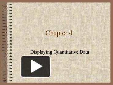 PPT – Displaying Quantitative Data PowerPoint presentation | free to ...
