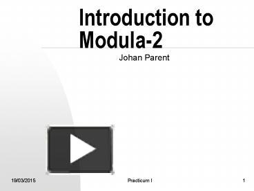 PPT – Introduction to Modula-2 PowerPoint presentation | free to ...