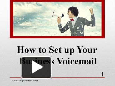 How to Set Up Voicemail presentation | free to download