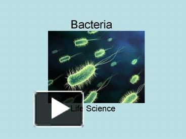 PPT – Bacteria PowerPoint presentation | free to download - id: 65580b ...