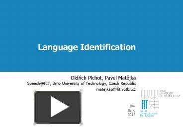 Language Identification presentation | free to download