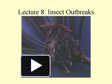 Lecture 8: Insect Outbreaks presentation | free to download