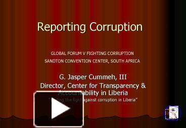 PPT – Reporting Corruption PowerPoint presentation | free to download ...