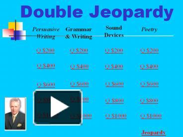 Double Jeopardy presentation | free to download