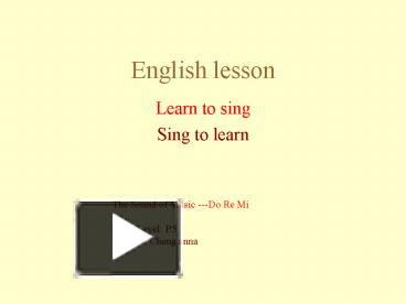 English lesson presentation | free to view