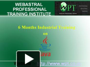 PPT – Java Industrial Training in Chandigarh & Mohali PowerPoint ...