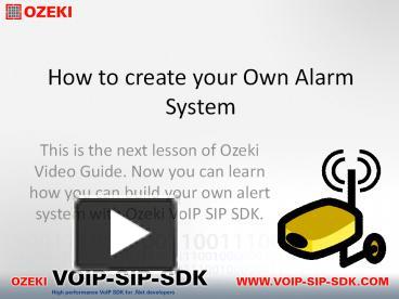 PPT – Building security system with Ozeki VoIP SIP SDK PowerPoint ...
