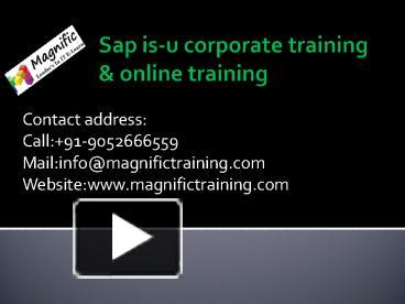 PPT – sap isu online corporate training and online training PowerPoint ...