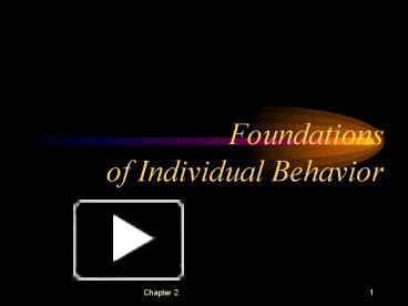 Foundations of Individual Behavior presentation | free to view