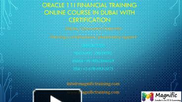 PPT – Oracle 11i Financial Training Online Course in dubai PowerPoint ...