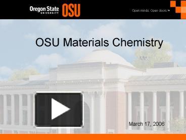 OSU Materials Chemistry presentation | free to download