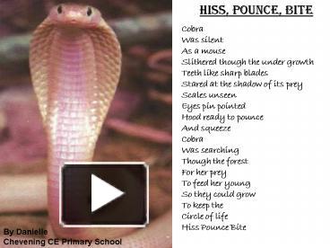 PPT – Cobra PowerPoint presentation | free to view - id: 65e8c-ZDc1Z