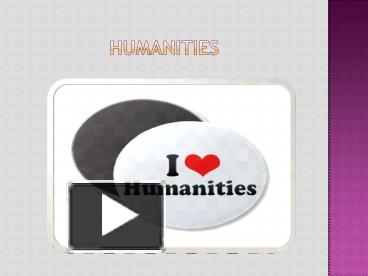 PPT – Humanities PowerPoint presentation | free to download - id ...