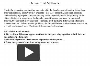 Numerical Methods presentation | free to download