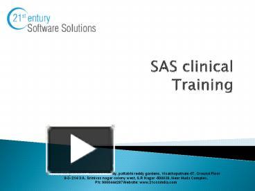 PPT – SAS Clinical Training| SAS Clinical Online Training - Call Us ...