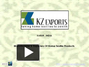 PPT – Cotton Home Furnishing Textile Manufacturers in India PowerPoint ...