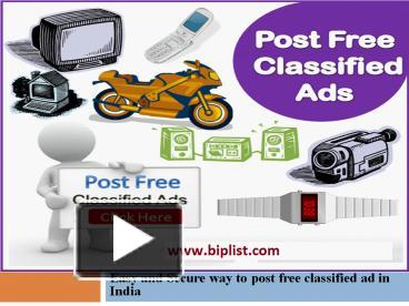 free classified presentation | free to download