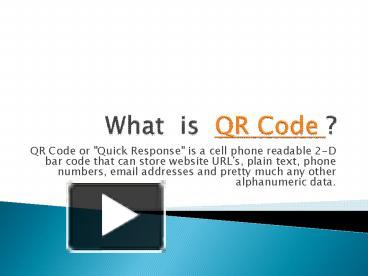 QR Code Service & Solution via Moco Live presentation | free to download