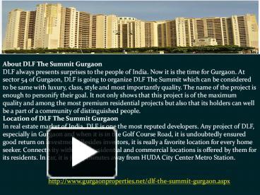PPT – DLF The Summit Gurgaon PowerPoint presentation | free to download ...