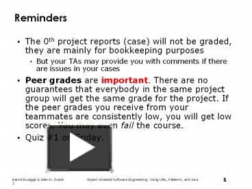 PPT – Reminders PowerPoint presentation | free to download - id: 6621e8 ...