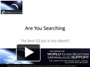 O2 bar | O2 Bars presentation | free to download