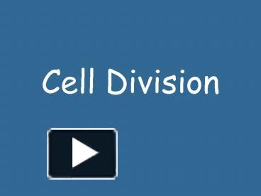 Cell Division presentation | free to download