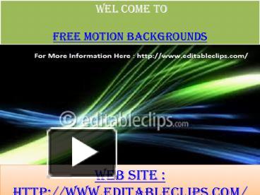 PPT – Free Motion Backgrounds PowerPoint presentation | free to ...