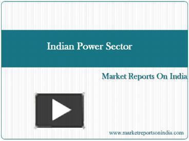 Indian Power Sector presentation | free to download