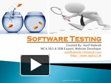 PPT – software Testing PowerPoint presentation | free to download - id ...