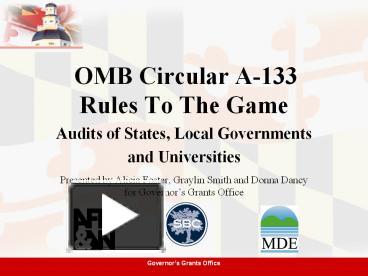 PPT – OMB Circular A-133 Rules To The Game PowerPoint presentation ...