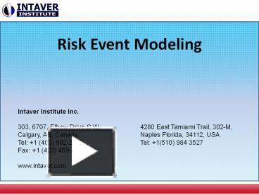 Risk Event Modeling presentation | free to download