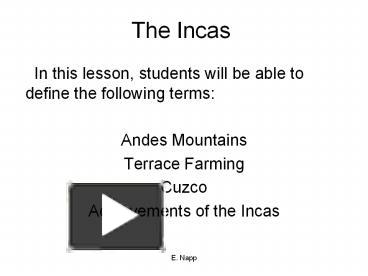 PPT – The Incas PowerPoint presentation | free to download - id: 664c7c ...