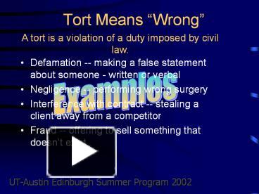 PPT – Tort Means PowerPoint presentation | free to download - id ...