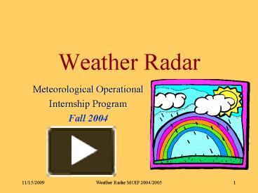 Weather Radar presentation | free to view
