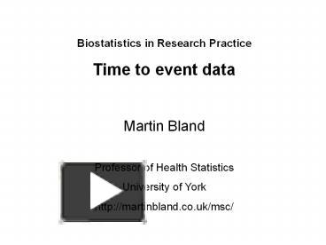 PPT – Biostatistics in Research Practice PowerPoint presentation | free ...