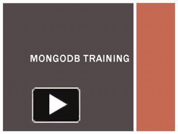 MongoDB Training presentation | free to download