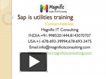 PPT – Sap is utilities training PowerPoint presentation | free to ...
