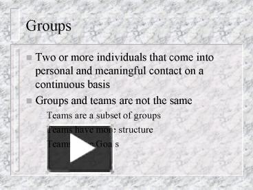 PPT – Groups PowerPoint presentation | free to download - id: 665e5f-ZmE4N
