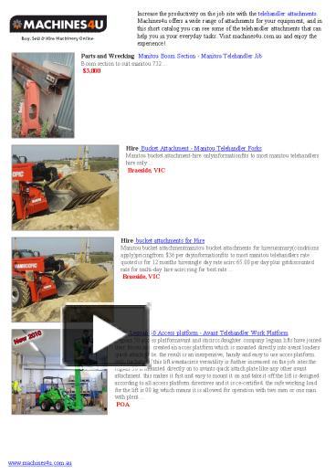 PPT – Telehandler Attachments Product Catalog PowerPoint presentation ...